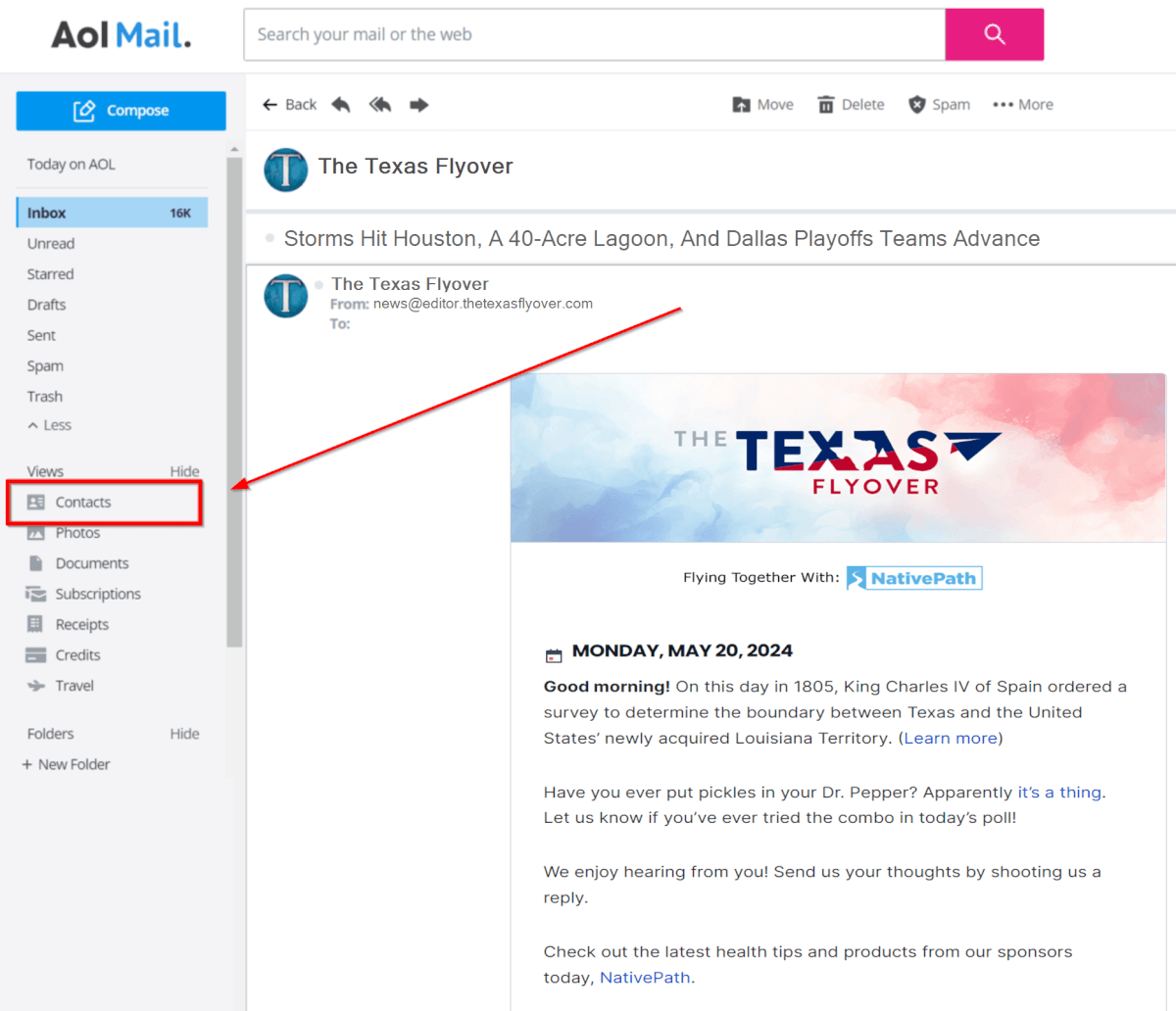 AOL Mail Whitelisting Guide – The Texas Flyover