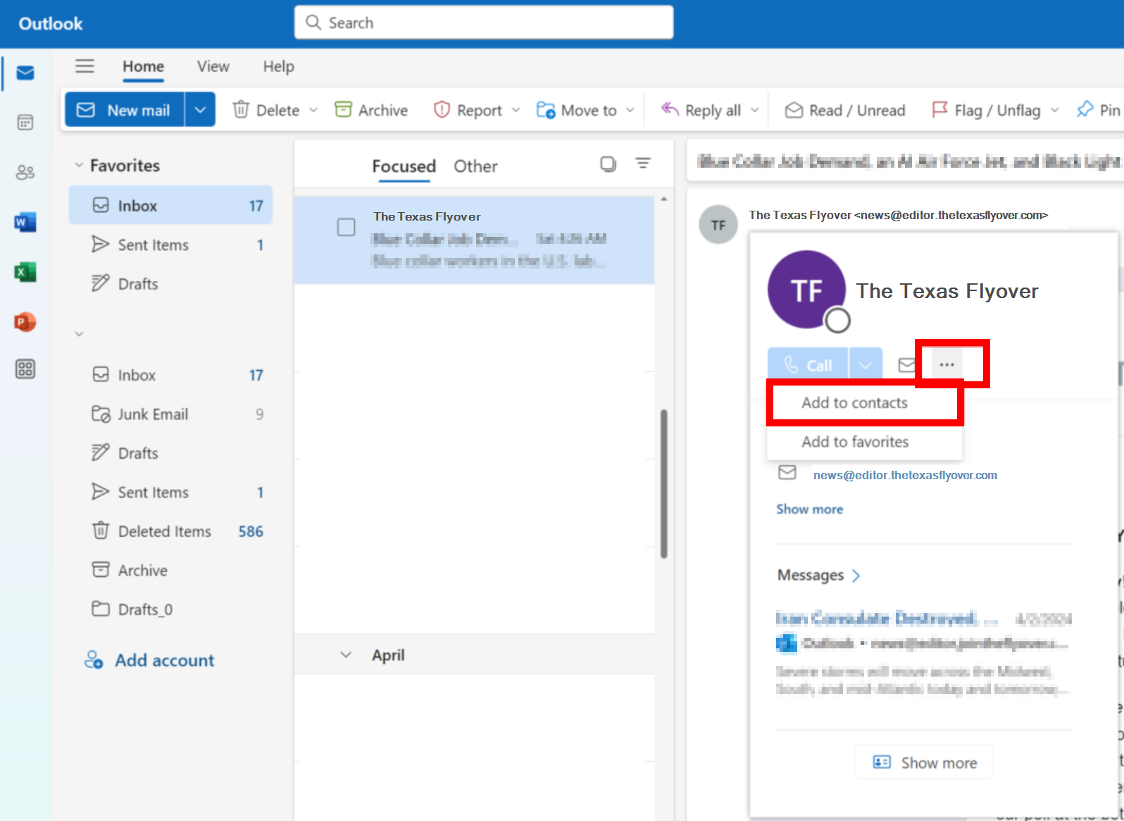 Outlook Mail Whitelisting Guide – The Texas Flyover